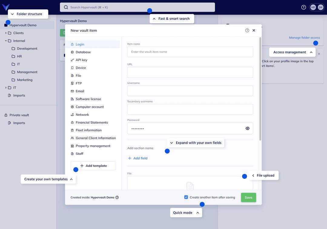 Hypervault | Data and Password Manager for Teams